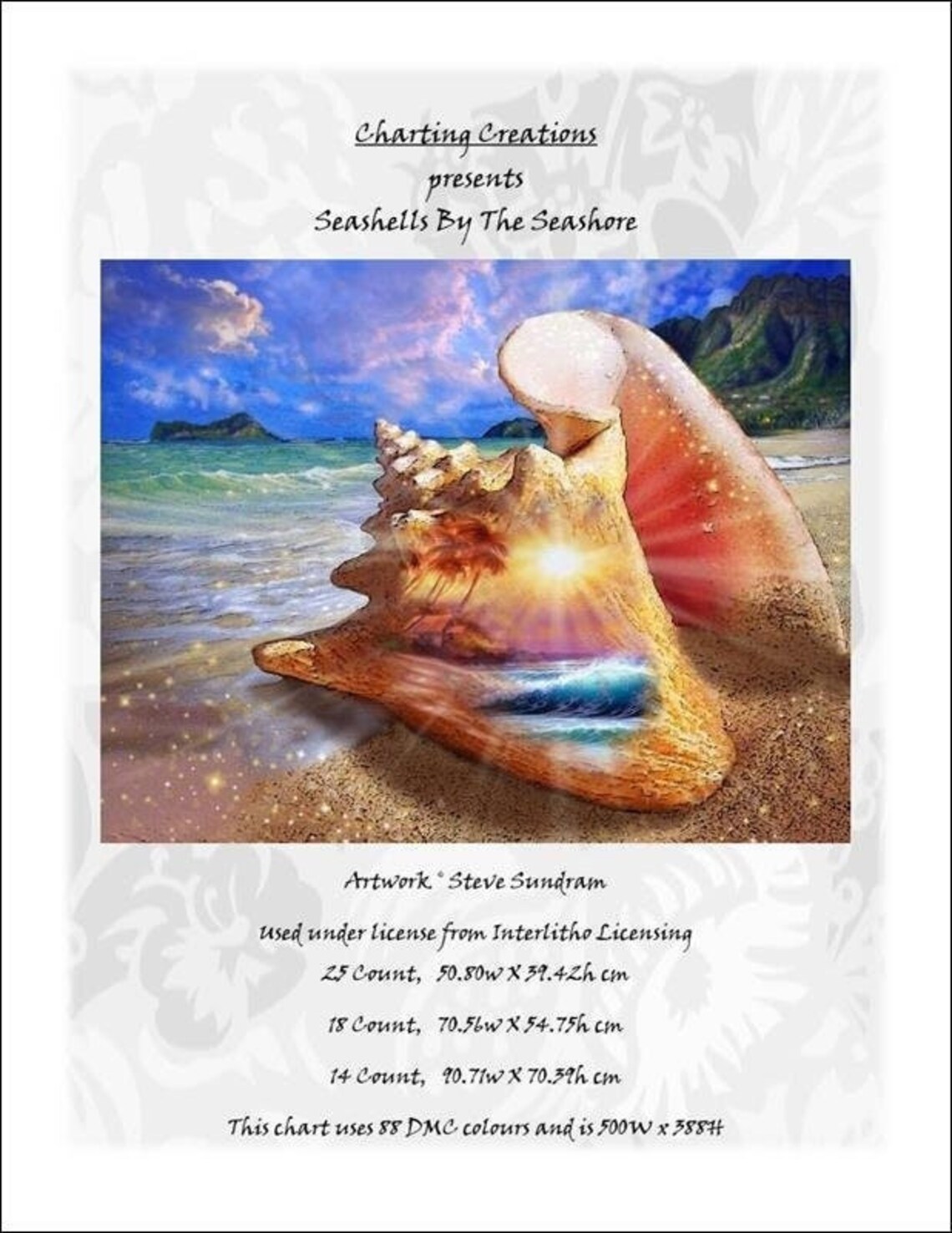 Seashells by the Seashore Counted Cross Stitch Pattern by Charting ...