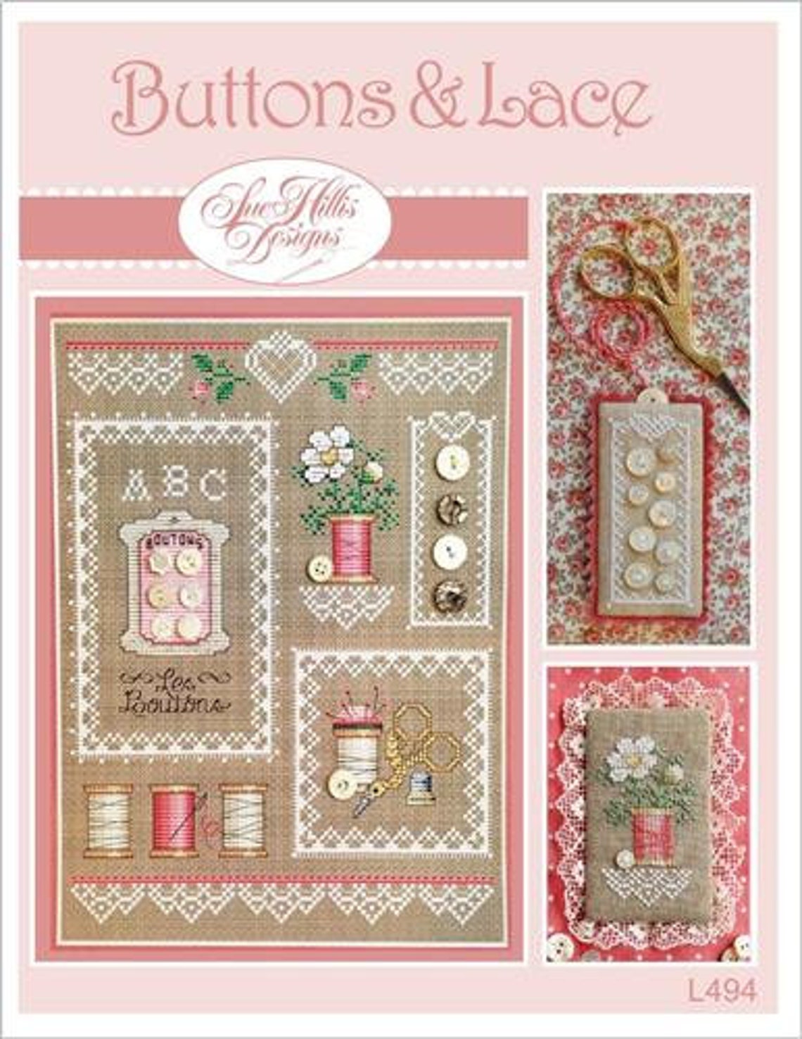 Buttons & Lace Counted Cross Stitch Pattern - Etsy