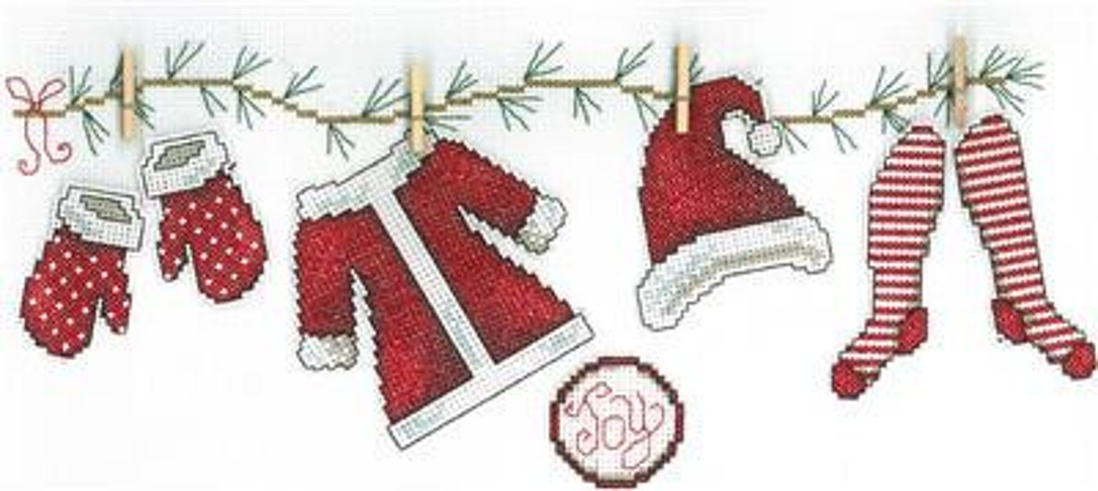 Holiday Clothesline Counted Cross Stitch Pattern by Imaginating - Etsy