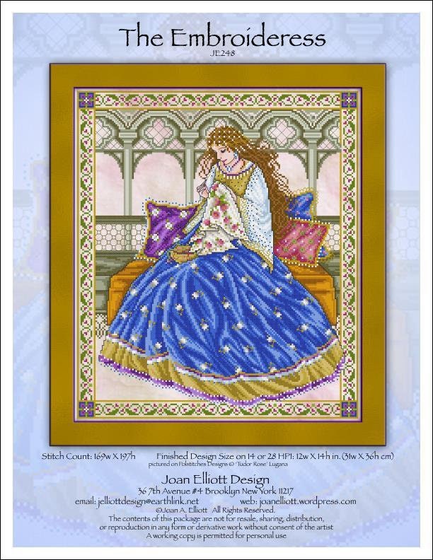 The Embroideress Counted Cross Stitch Pattern - Etsy