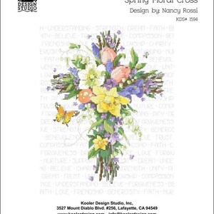 Spring Floral Cross Counted Cross Stitch Pattern - Etsy