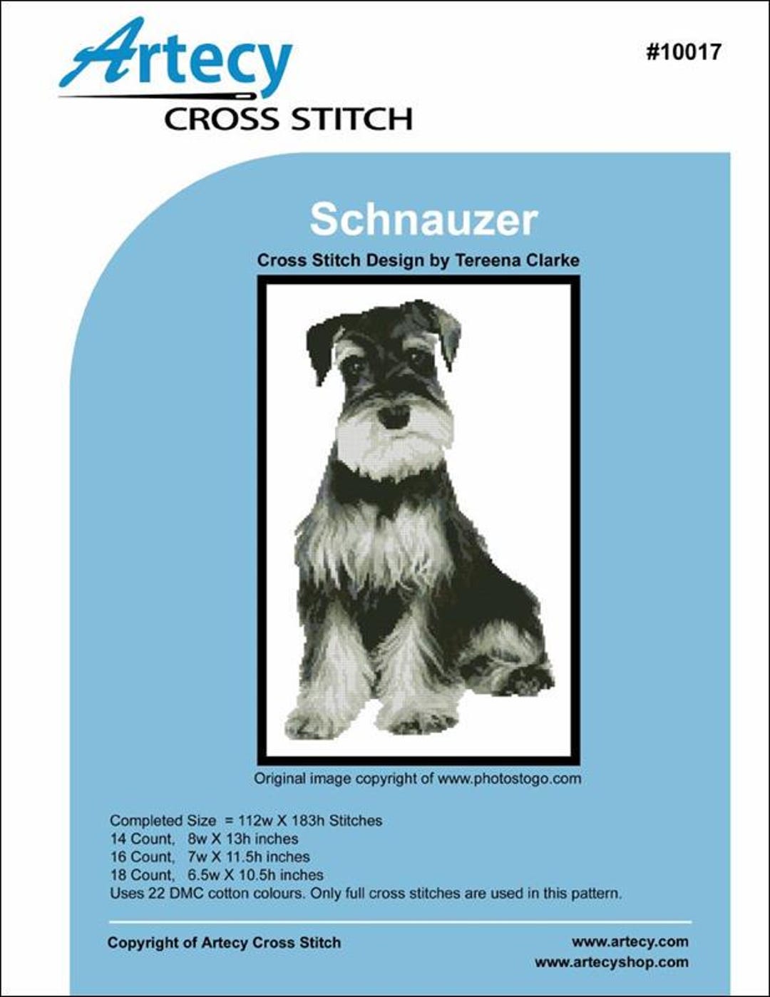 Schnauzer Counted Cross Stitch Pattern - Etsy
