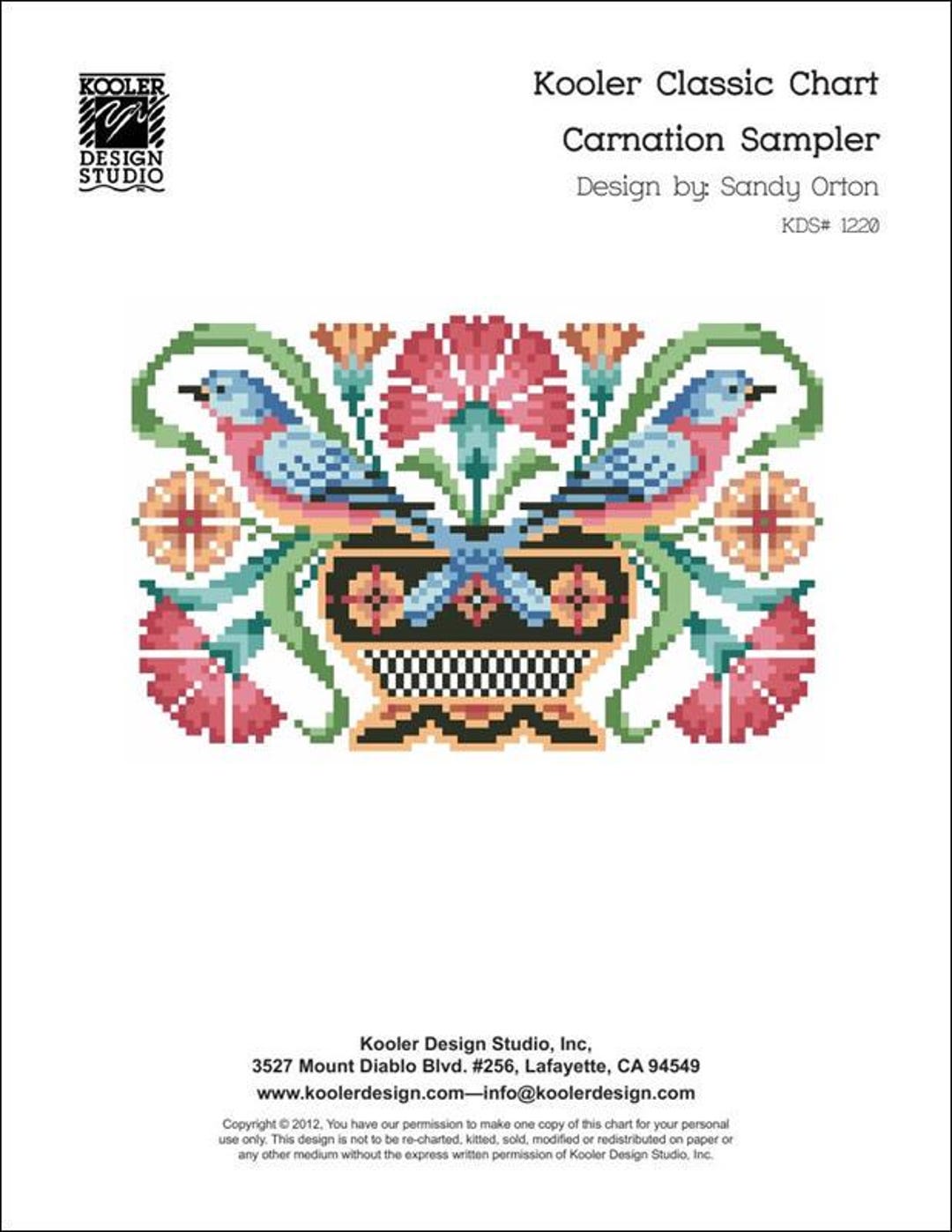 Cross Stitch Pattern - Carnation Sampler by Kooler Design Studio - Etsy