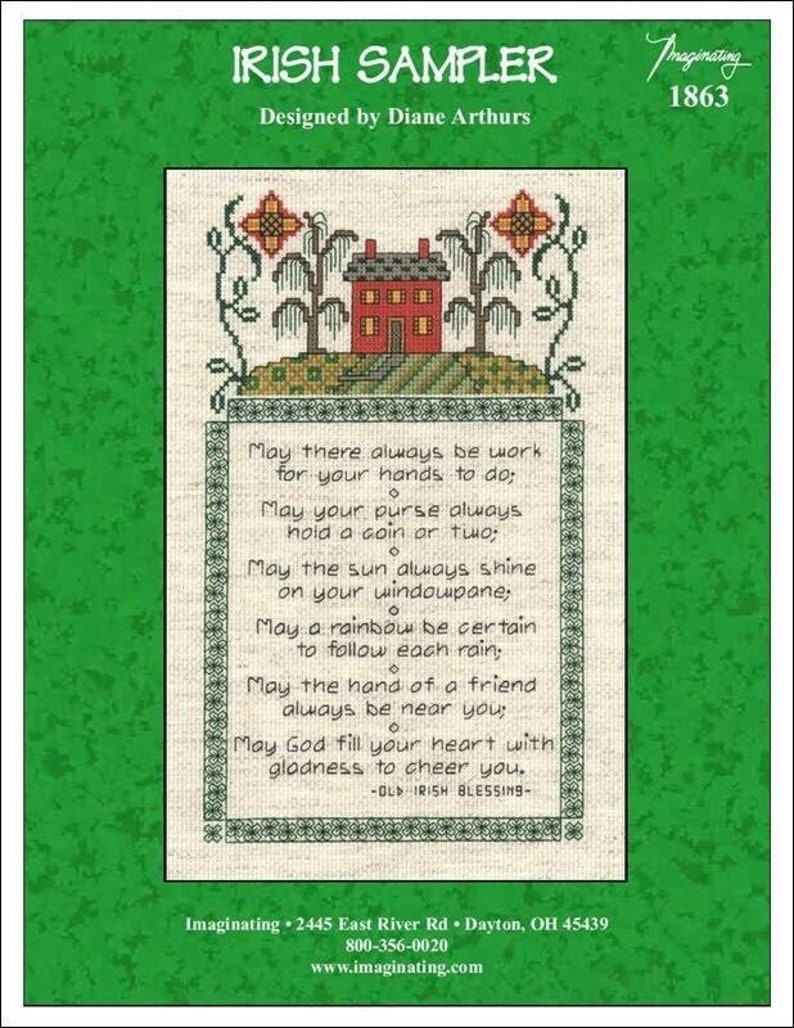 Irish Sampler Counted Cross Stitch Pattern by Imaginating - Etsy