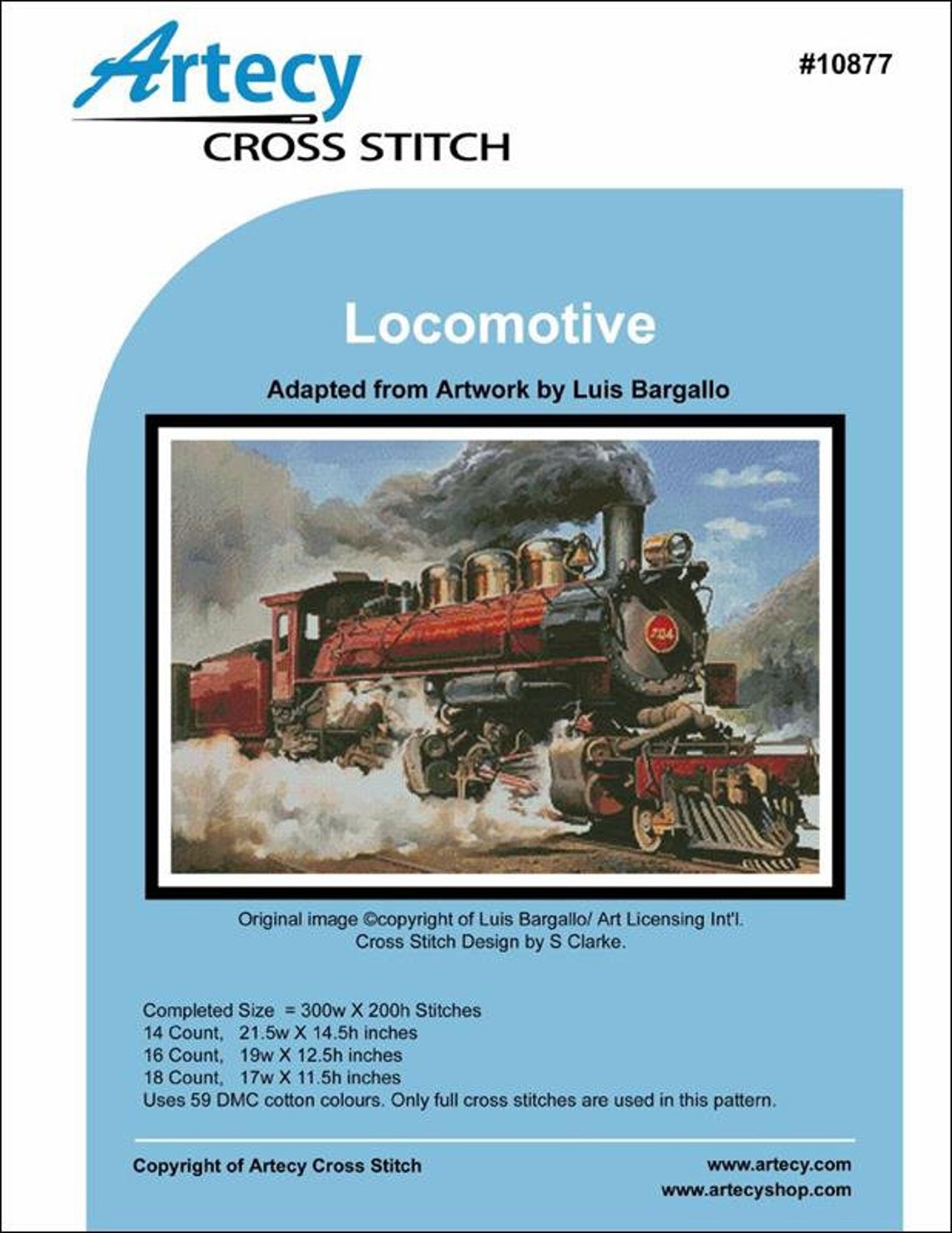 Locomotive Counted Cross Stitch Pattern - Etsy