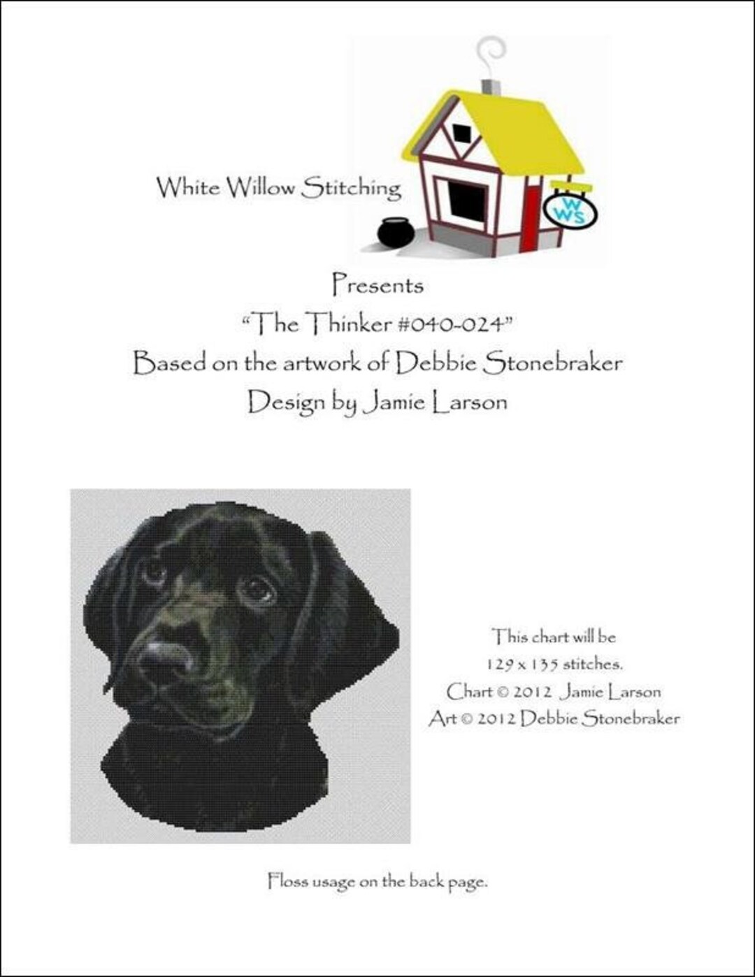The Thinker Counted Cross Stitch Pattern by White Willow Stitching - Etsy