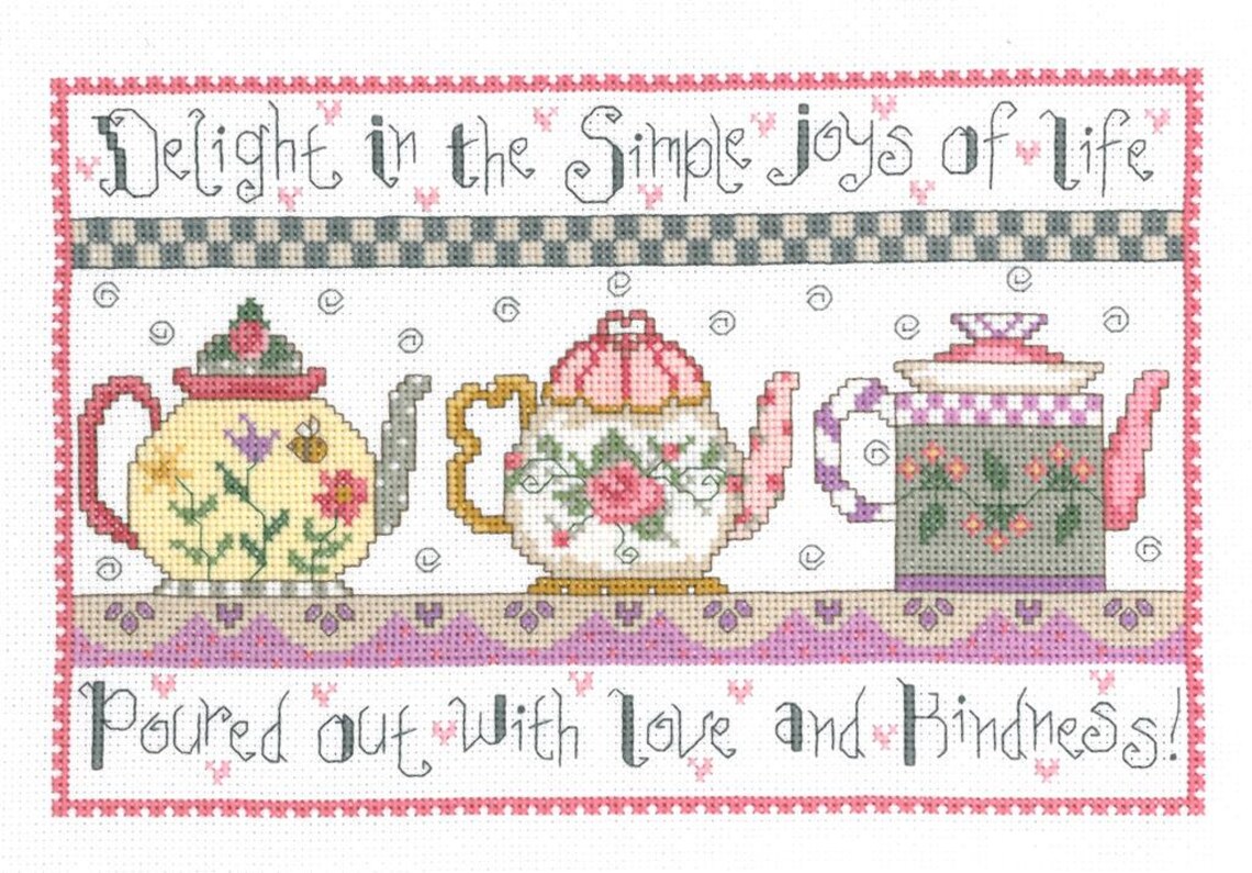 Teapots of Love Counted Cross Stitch Pattern by Imaginating - Etsy