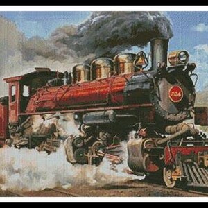 Locomotive Counted Cross Stitch Pattern by Artecy Cross Stitch - Etsy