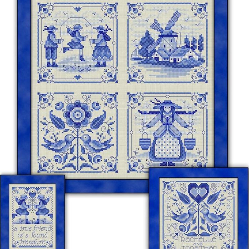 Delft Blue Fabric - Etsy