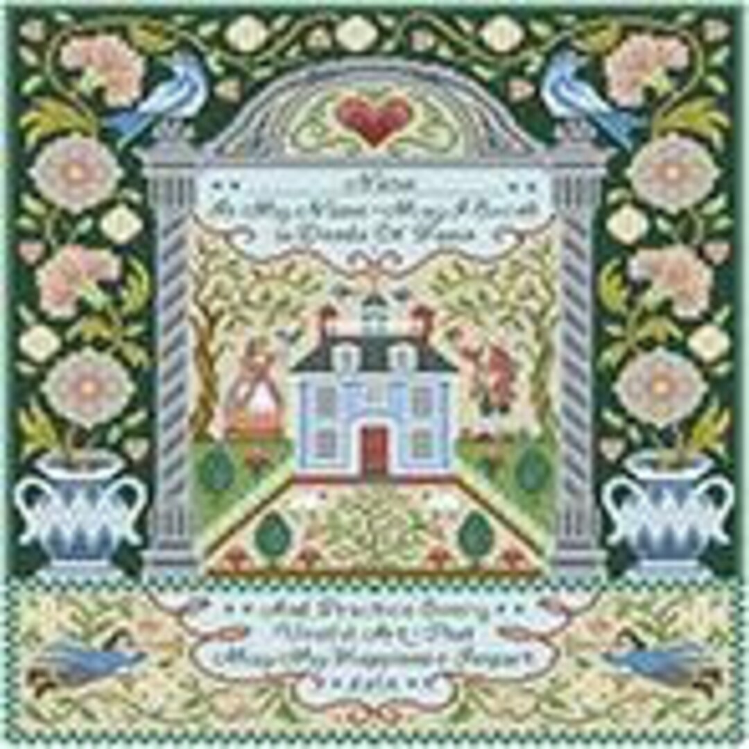 American Antique Sampler Counted Cross Stitch Pattern - Etsy