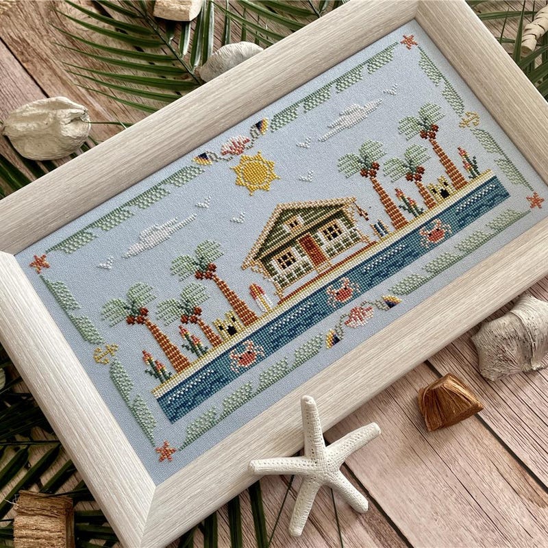 Beach Cross Stitch - Etsy