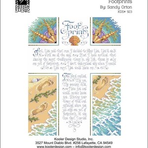 Footprints Counted Cross Stitch Pattern - Etsy