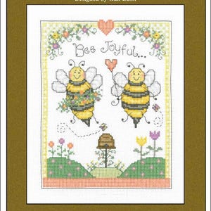 Bee Joyful Counted Cross Stitch Pattern by Imaginating - Etsy