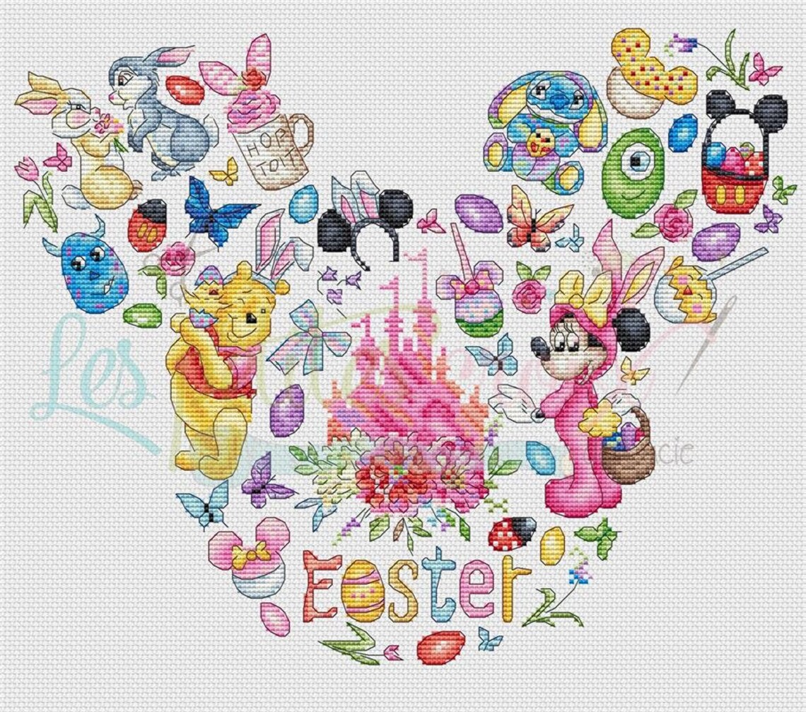 Happy Easter Counted Cross Stitch Pattern - Etsy