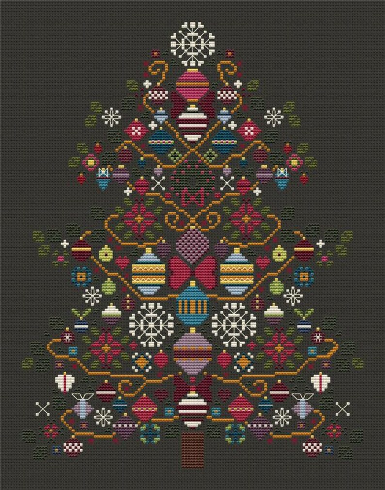 Oh Christmas Tree Counted Cross Stitch Pattern - Etsy