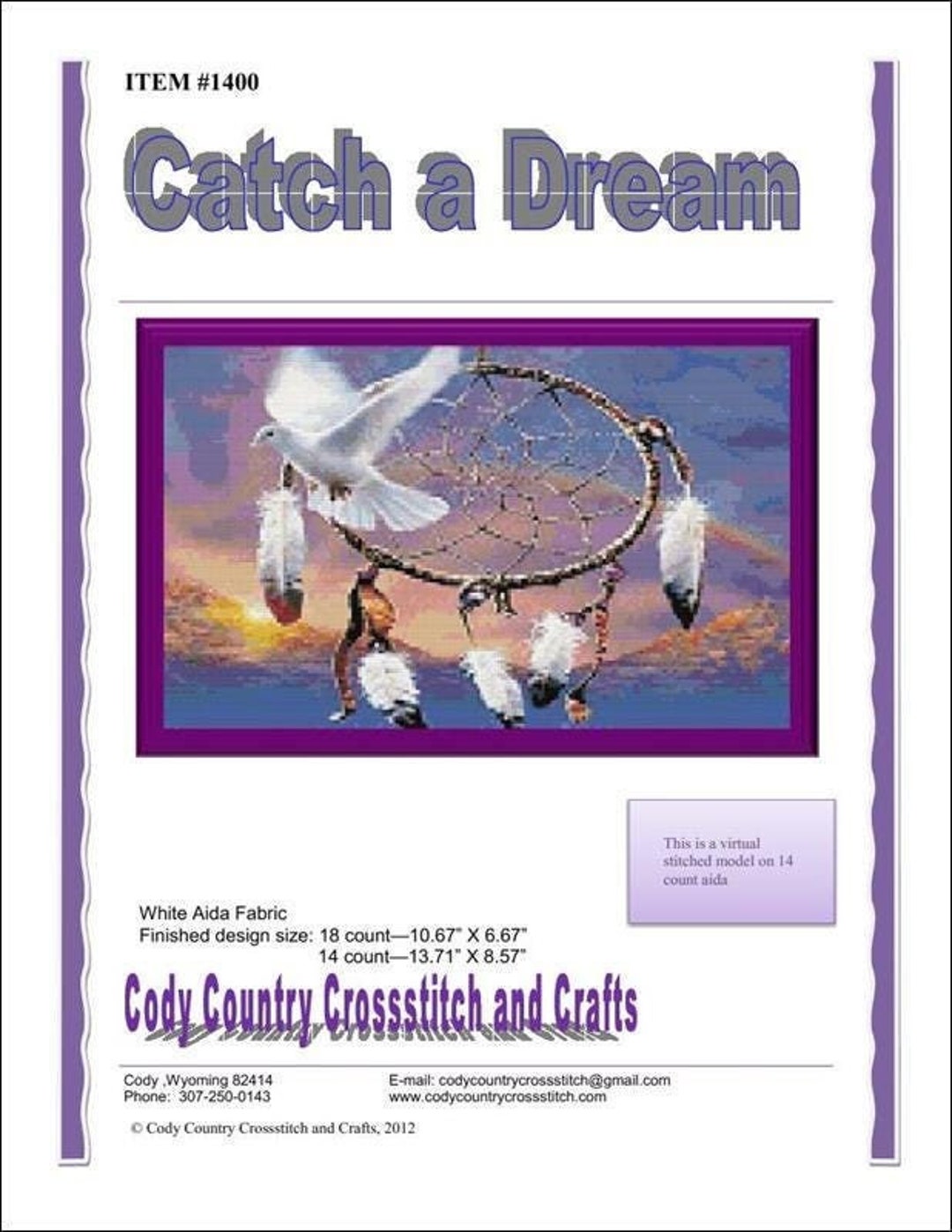 Catch a Dream Counted Cross Stitch Pattern - Etsy