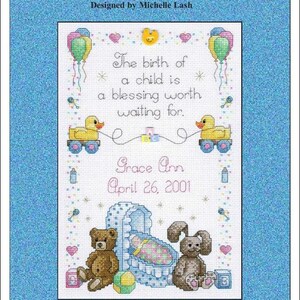 Baby Blessing Counted Cross Stitch Pattern - Etsy