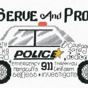 Let's Appreciate Police Counted Cross Stitch Pattern by Imaginating - Etsy
