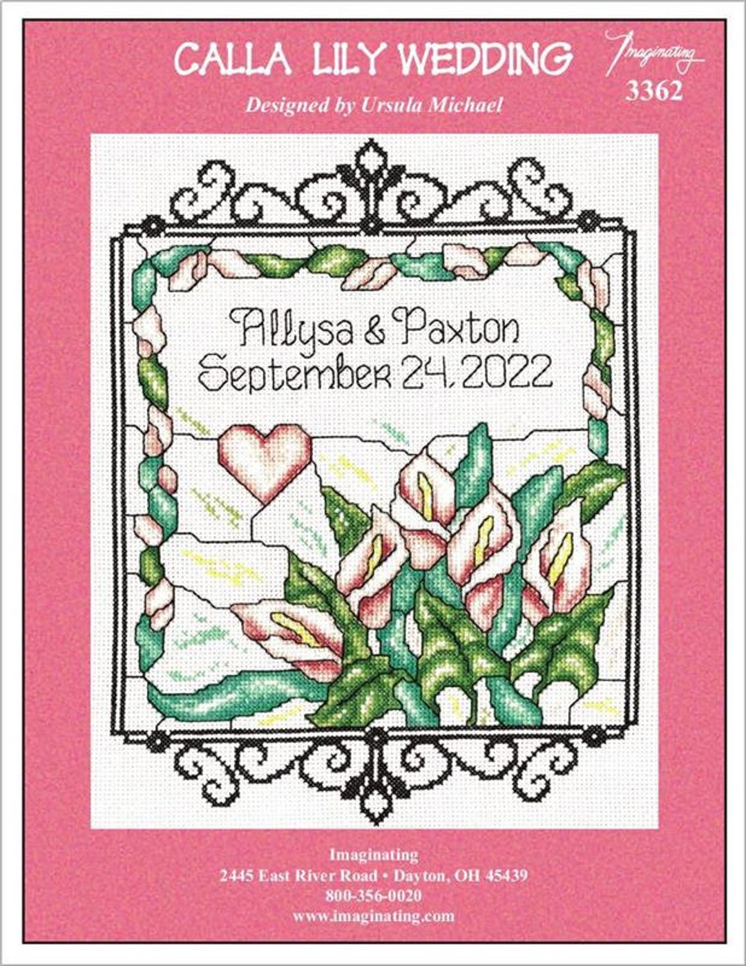 Calla Lily Wedding Counted Cross Stitch Kit - Etsy