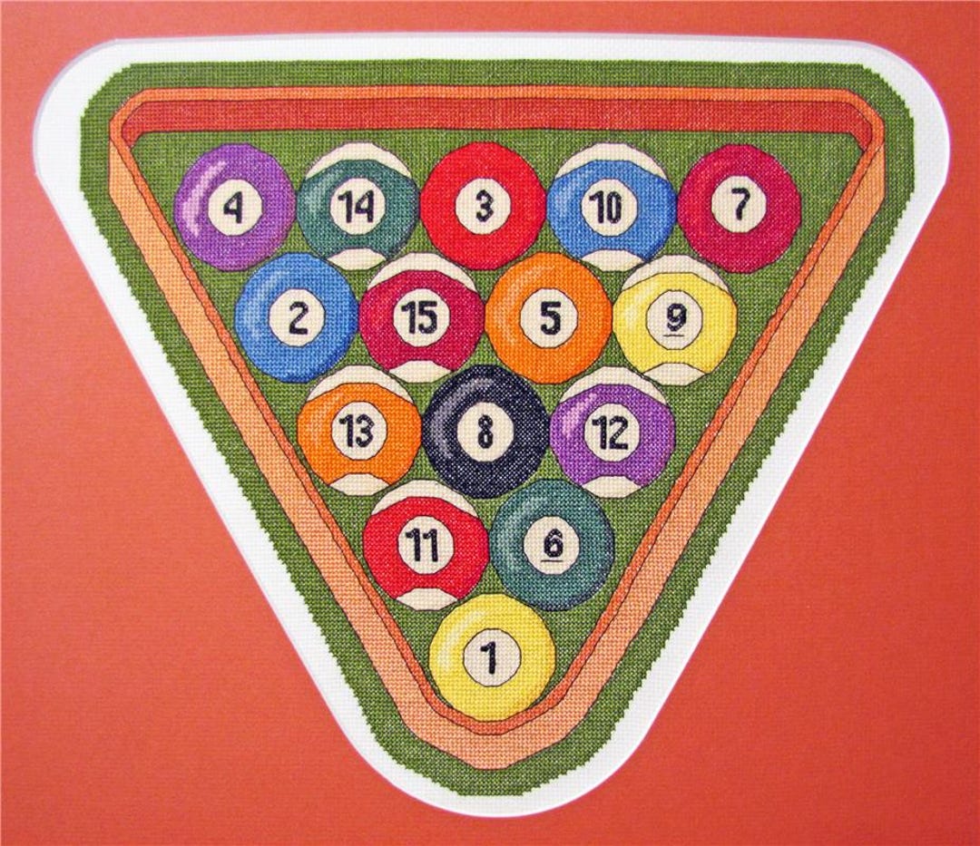 Billard Balls & Rack Counted Cross Stitch Pattern - Etsy