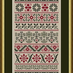 Christmas Band Sampler Counted Cross Stitch Pattern by Happiness is ...