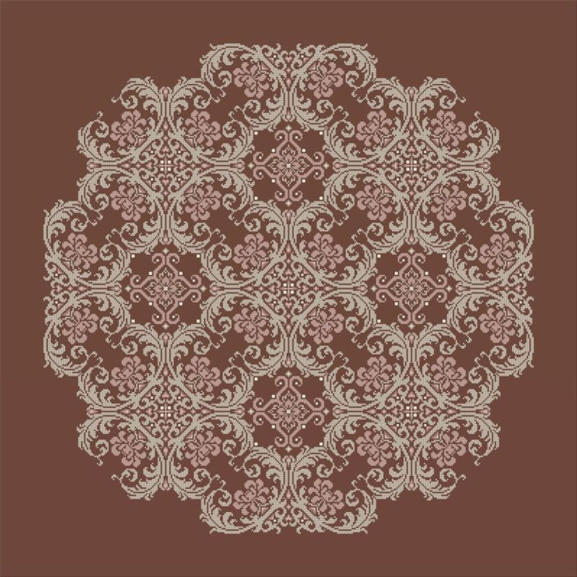 Floral Lace Counted Cross Stitch Pattern - Etsy