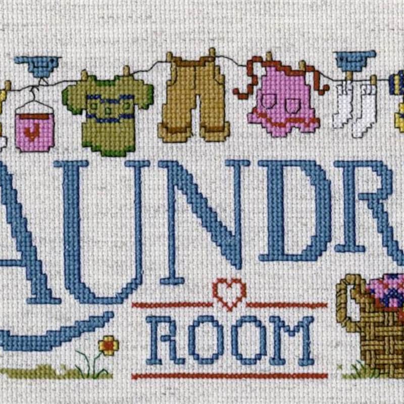 Laundry Cross Stitch - Etsy