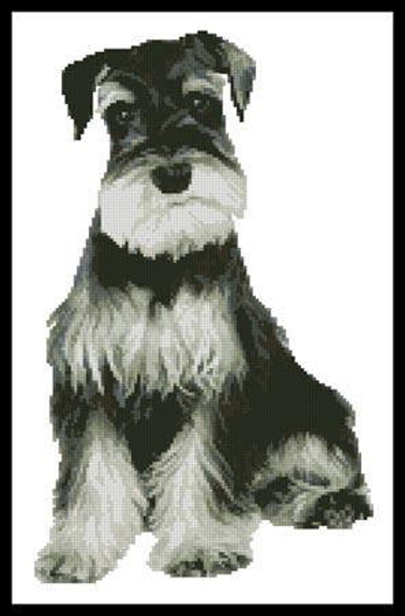 Schnauzer Counted Cross Stitch Pattern by Artecy Cross Stitch - Etsy