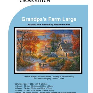 Choice of 2 Sizes - Grandpa's Farm Counted Cross Stitch Pattern - Etsy ...