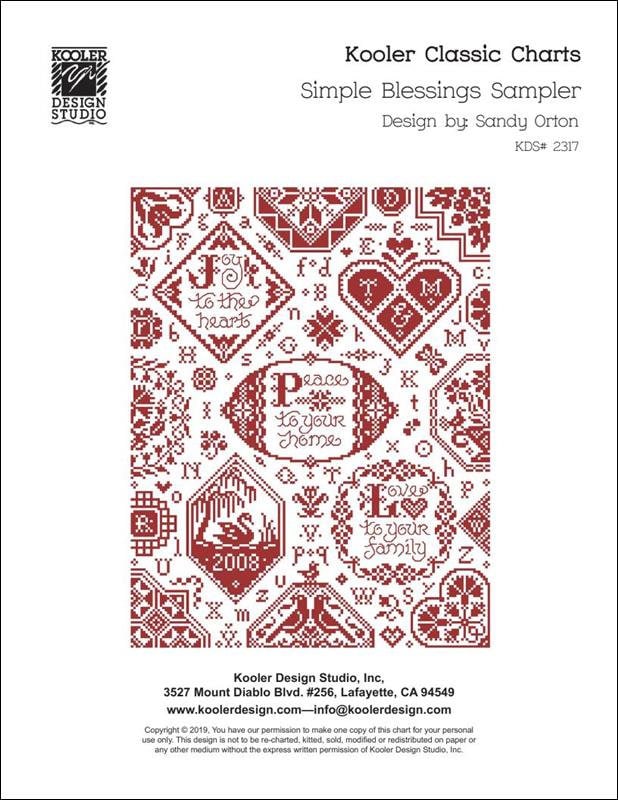 Simple Blessings Counted Cross Stitch Pattern - Etsy