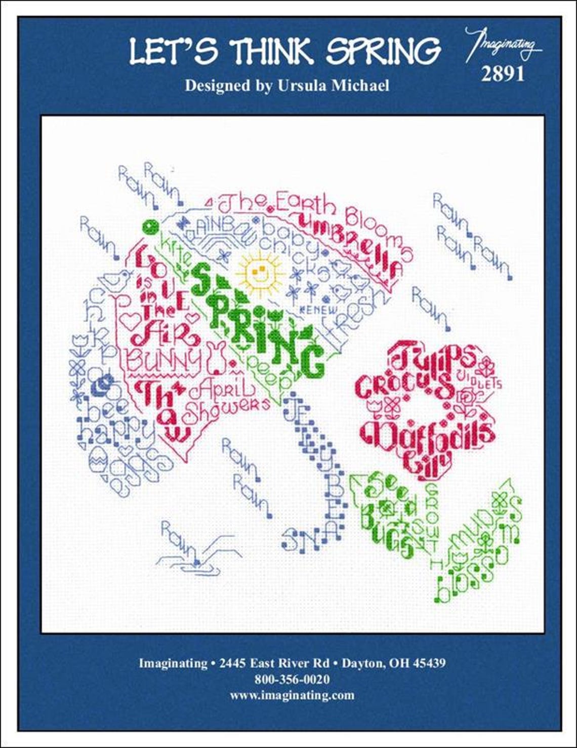 Let's Think Spring Counted Cross Stitch Pattern - Etsy