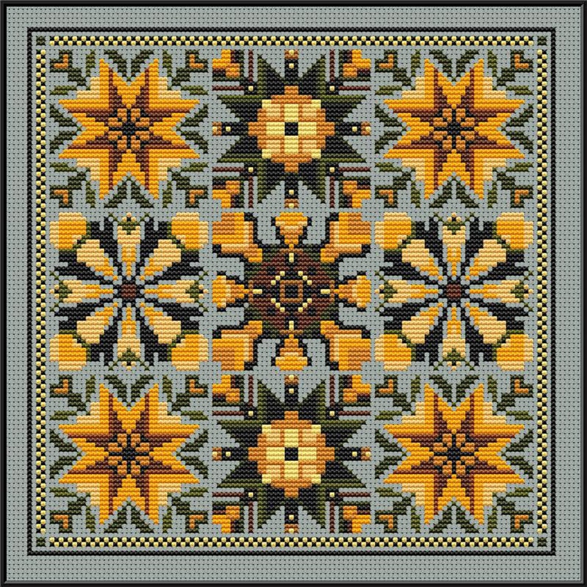 Sunflower Symphony Counted Cross Stitch Pattern by Carolyn Manning - Etsy