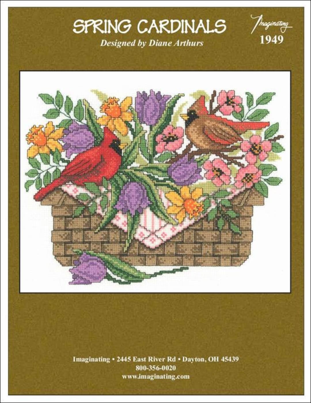 Spring Cardinals Counted Cross Stitch Pattern - Etsy