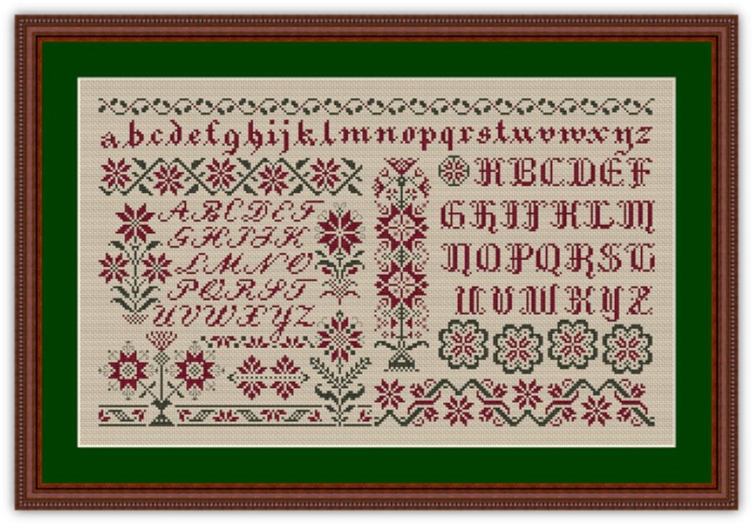 Floral Sampler 1 Counted Cross Stitch Pattern - Etsy