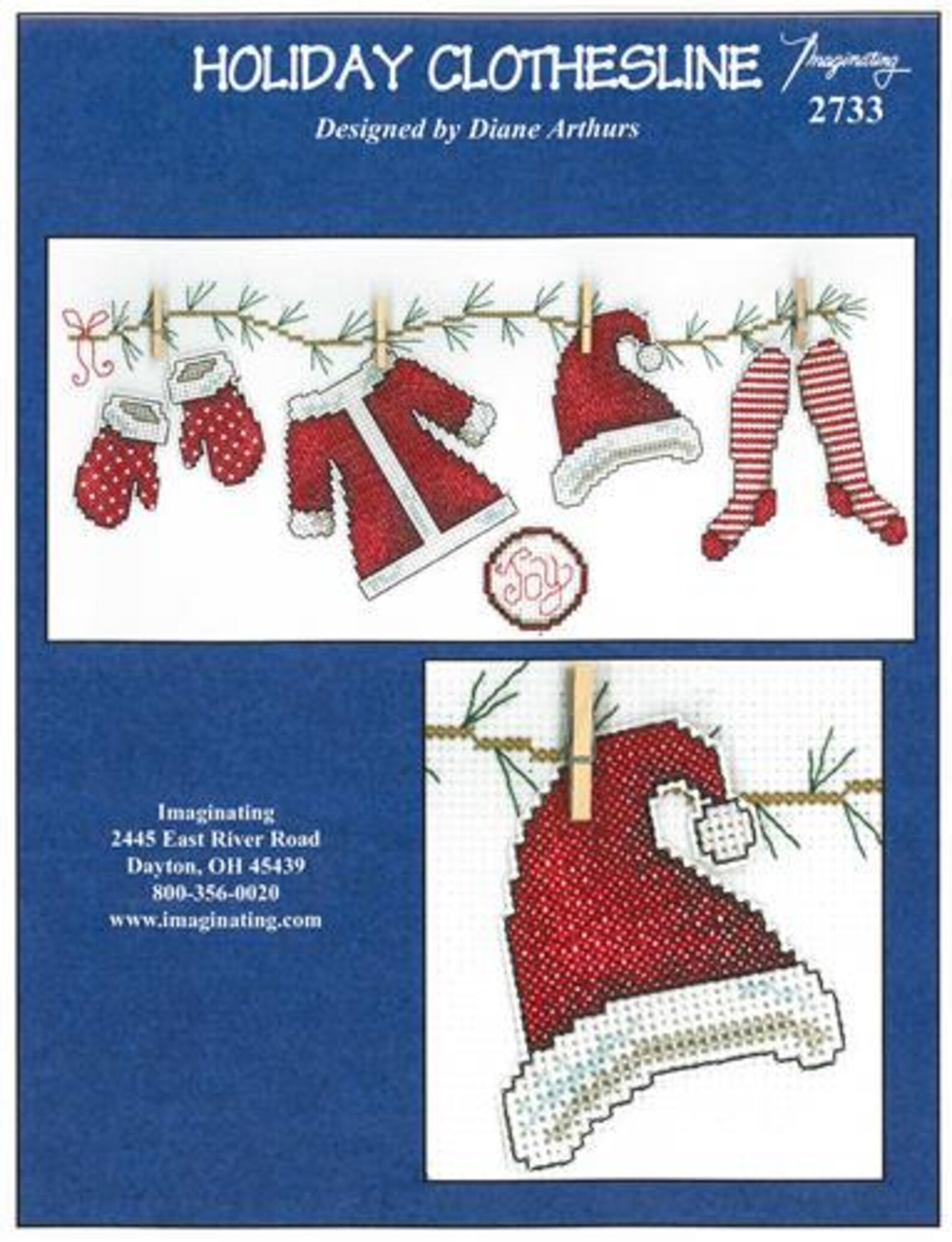Holiday Clothesline Counted Cross Stitch Pattern by Imaginating - Etsy