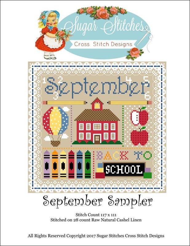 September Sampler Counted Cross Stitch Pattern - Etsy