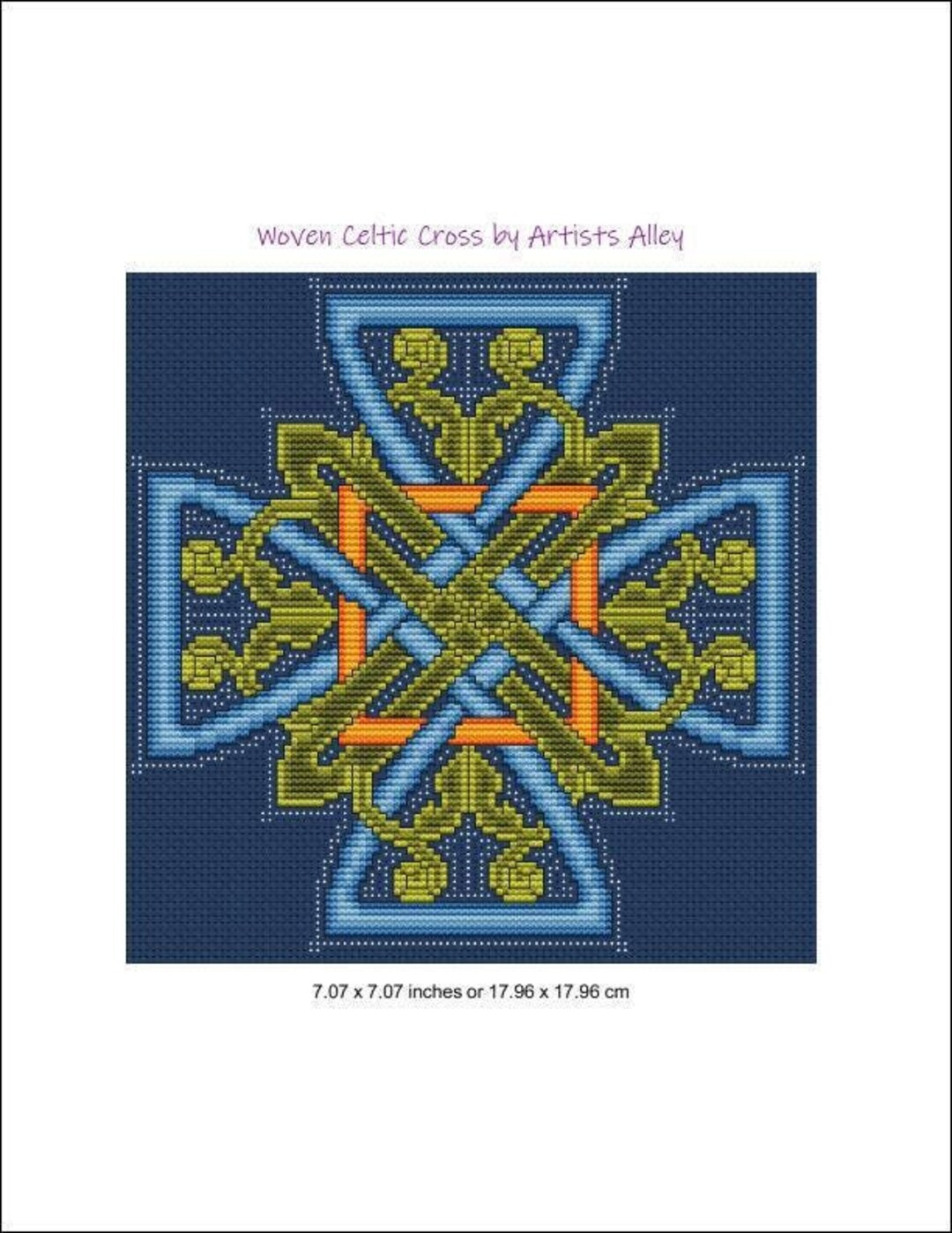 Woven Celtic Cross Counted Cross Stitch Pattern - Etsy
