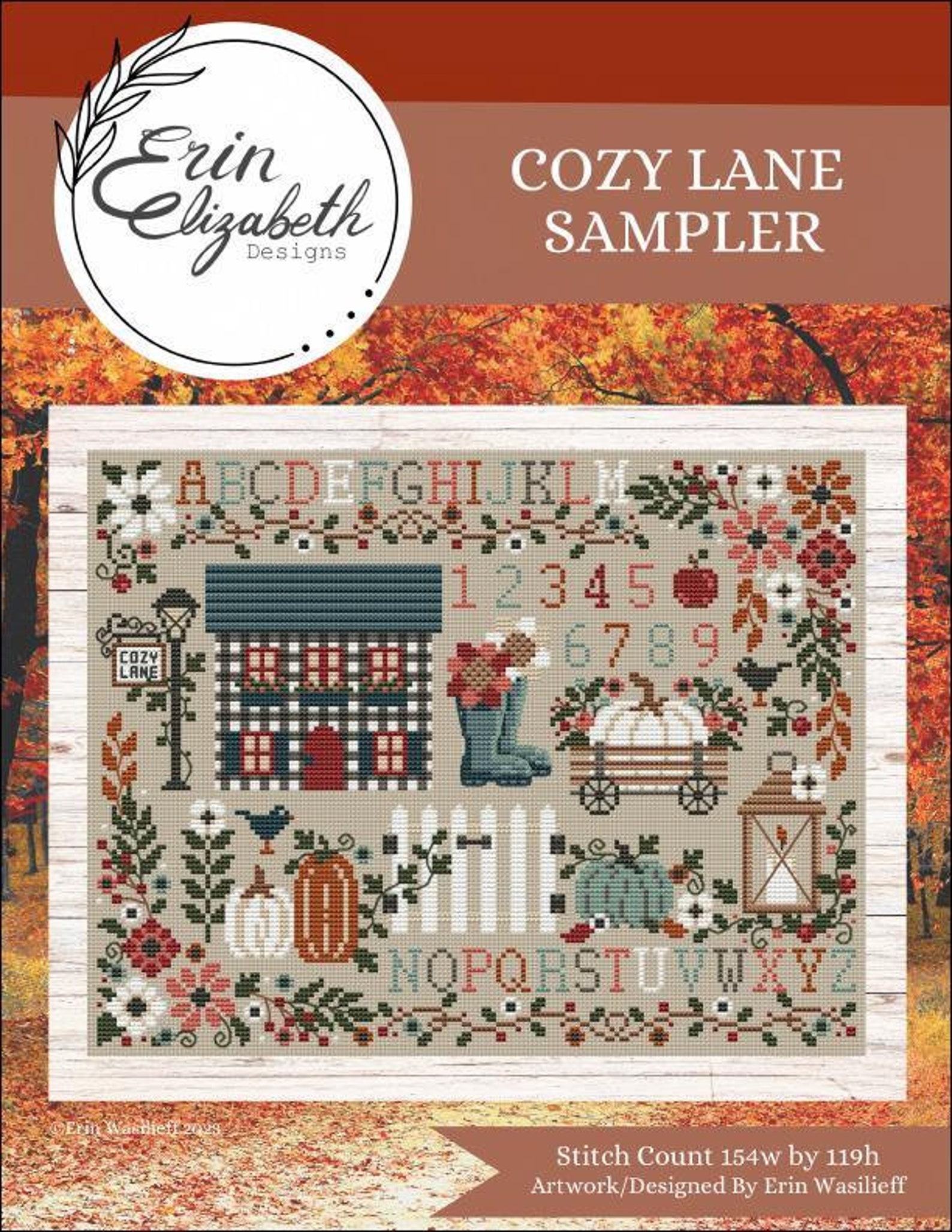 Cozy Lane Sampler Counted Cross Stitch Pattern - Etsy