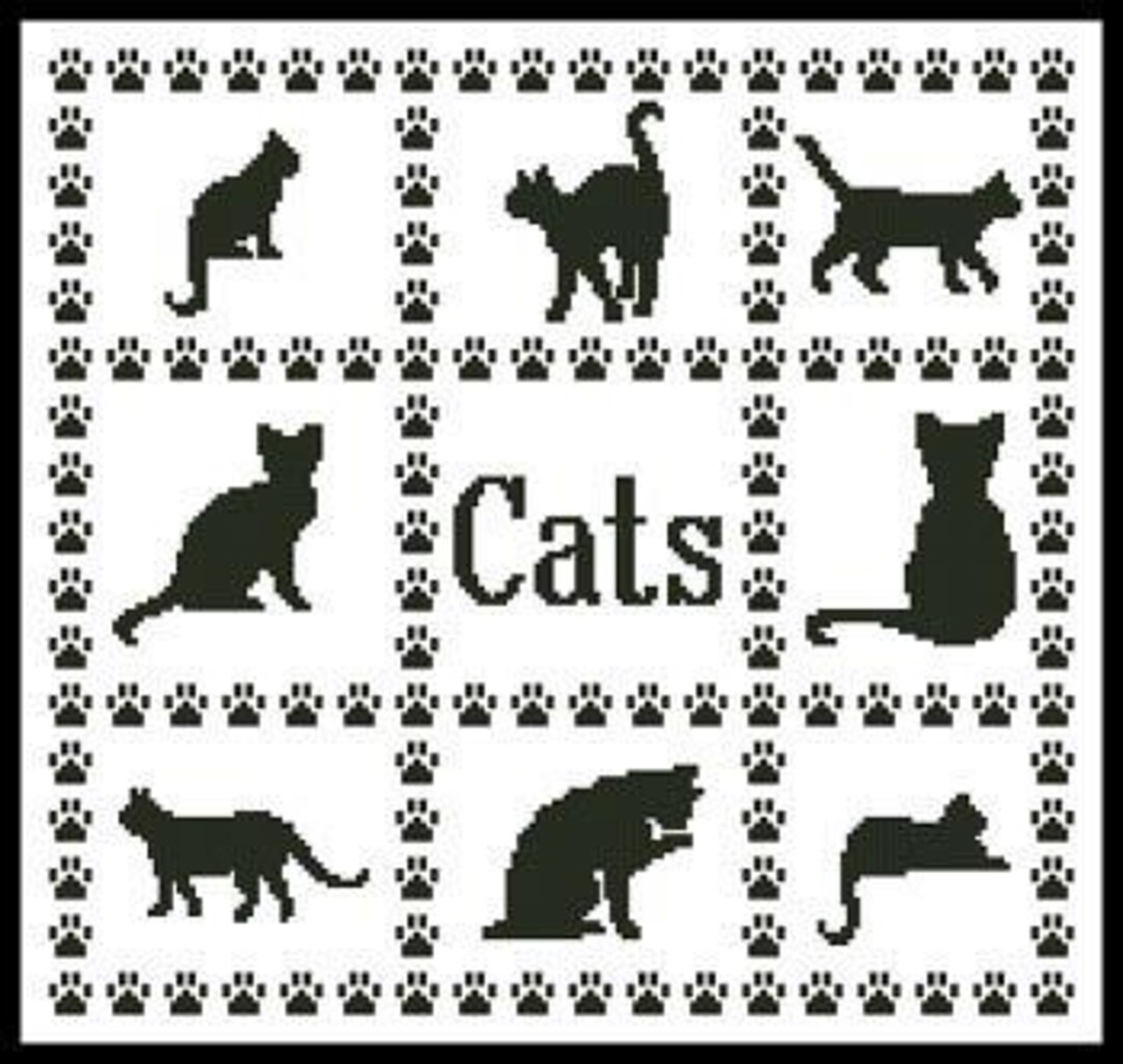Cat Sampler Counted Cross Stitch Pattern - Etsy