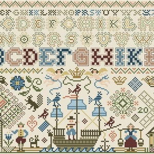 Dutch Sampler Counted Cross Stitch Pattern by Kooler Designs - Etsy