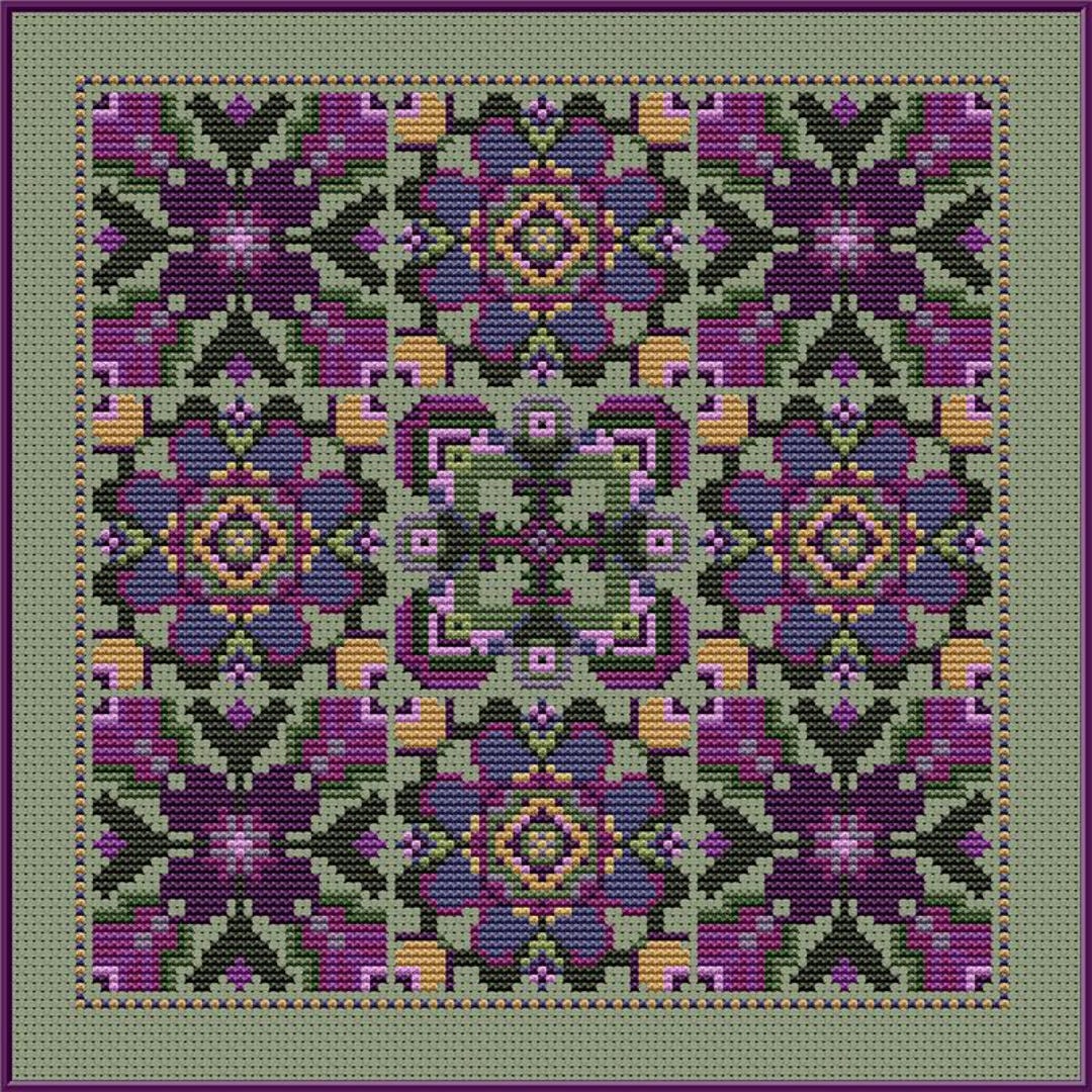 Very Violet Counted Cross Stitch Pattern by Carolyn Manning Designs - Etsy