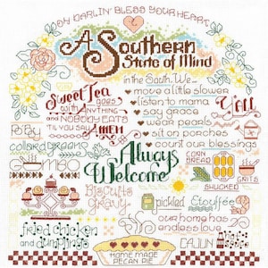 Let's Visit the South Counted Cross Stitch Pattern - Etsy