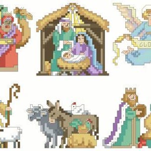 Nativity Ornaments Counted Cross Stitch Pattern by Kooler Design Studio ...