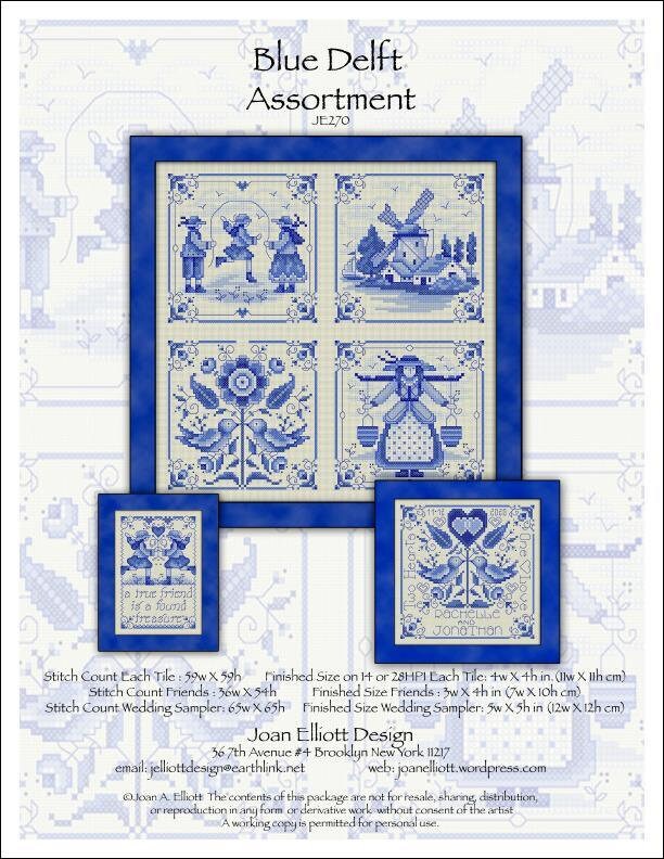 Blue Delft Assortment Counted Cross Stitch Pattern - Etsy