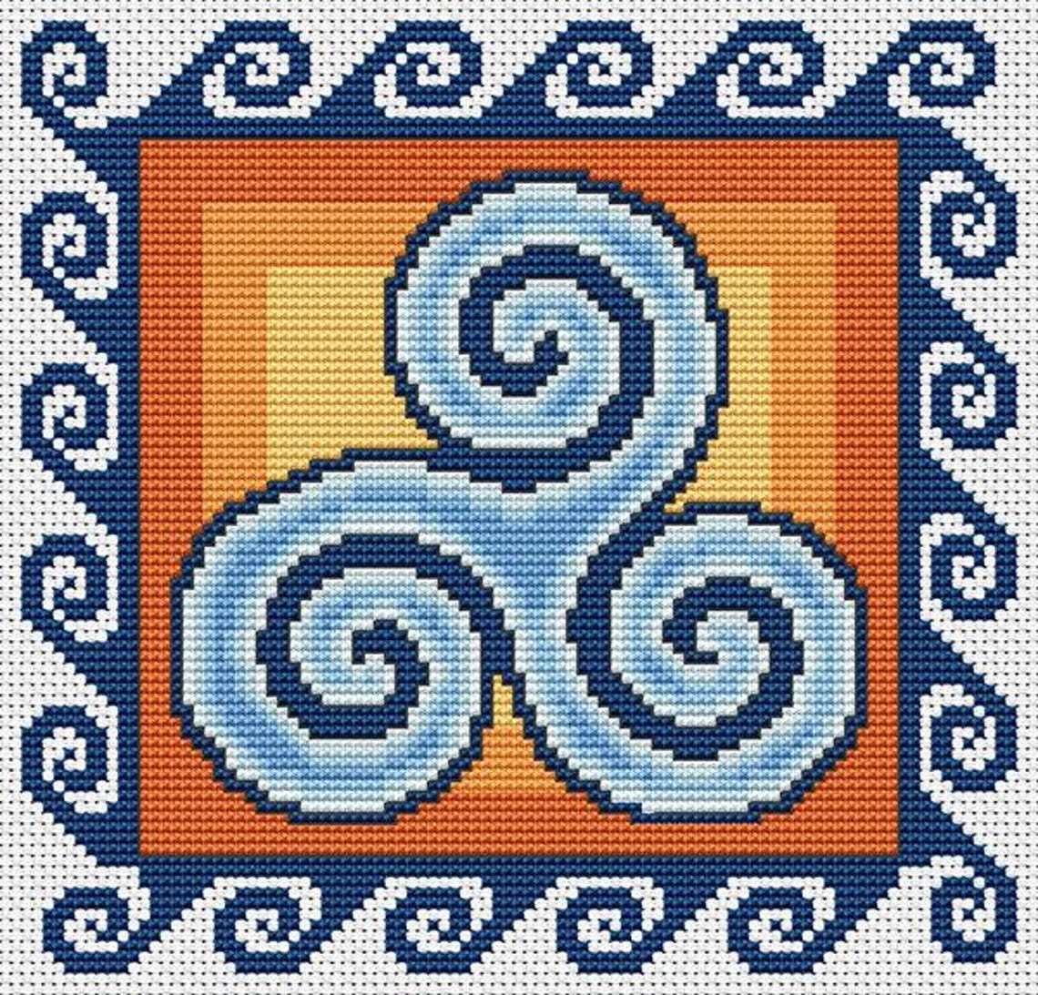 Celtic Viking Wave Counted Cross Stitch Pattern by Artists Alley - Etsy