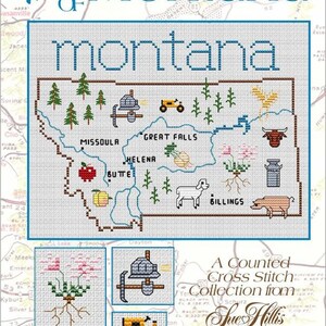 Montana Map Counted Cross Stitch Pattern - Etsy