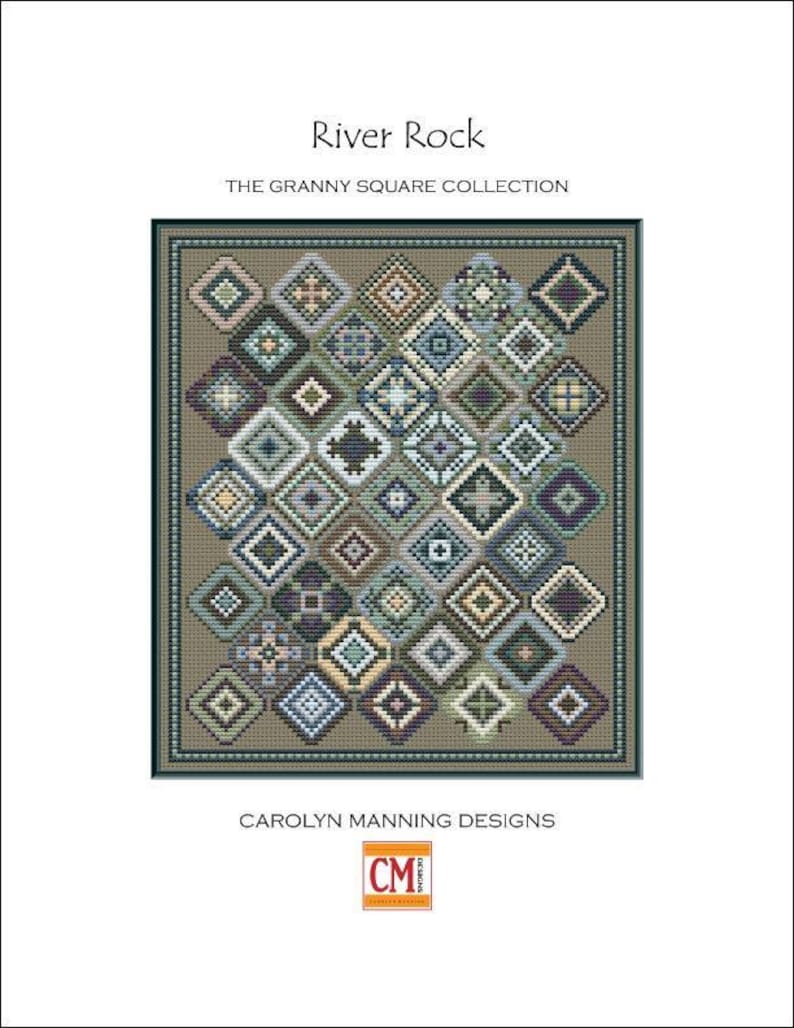 River Rock Counted Cross Stitch Pattern by Carolyn Manning - Etsy