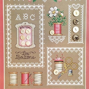 Buttons & Lace Counted Cross Stitch Pattern - Etsy