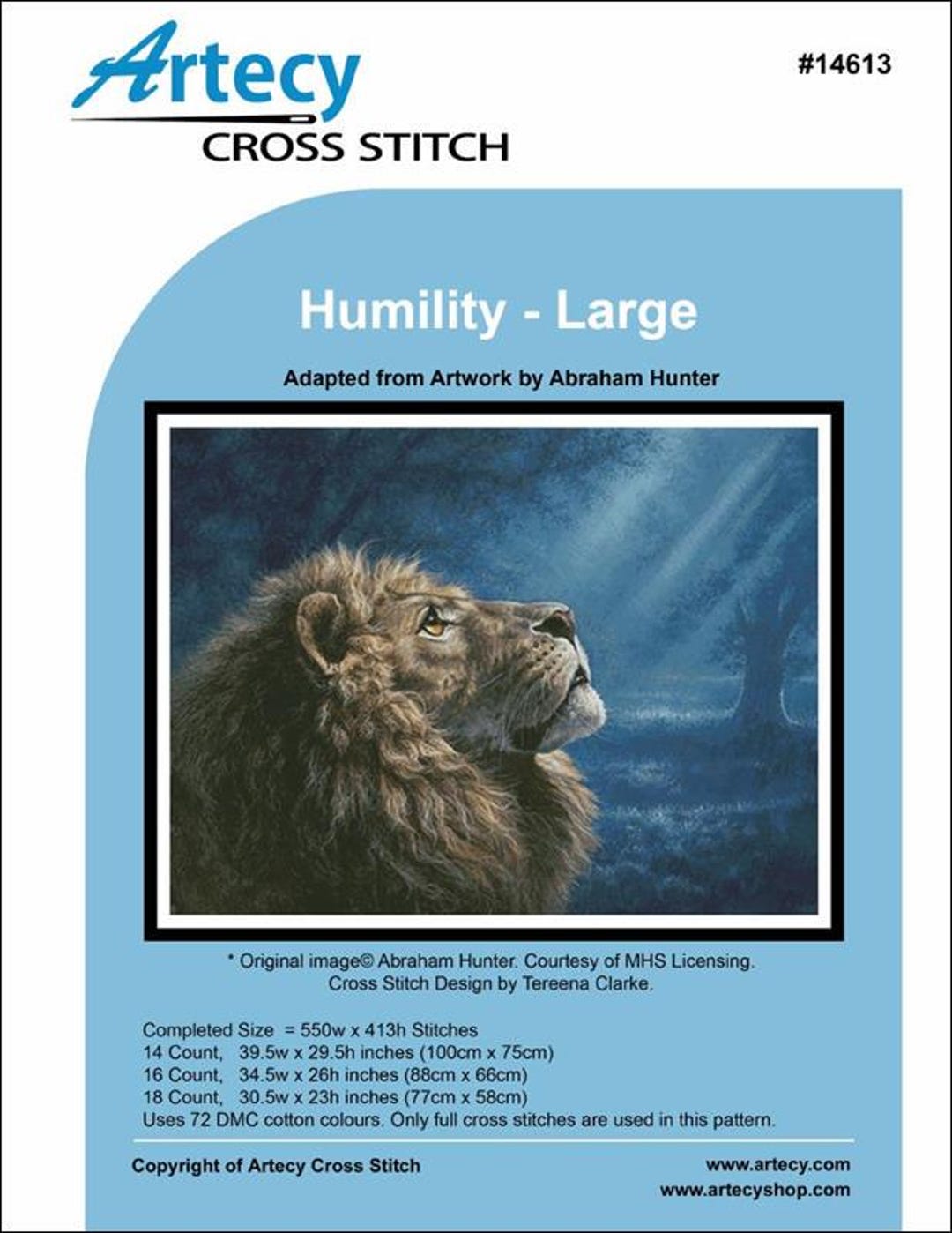Choice of 3 Sizes - Humility Counted Cross Stitch Pattern by Artecy ...