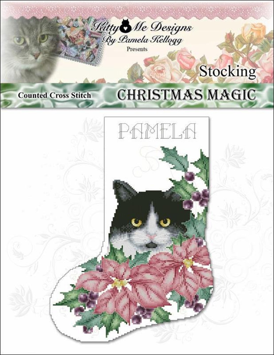 Christmas Magic Stocking Counted Cross Stitch Pattern by Kitty & Me ...